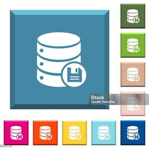 모서리 사각형 버튼에 흰색 아이콘을 저장 하는 데이터베이스 0명에 대한 스톡 벡터 아트 및 기타 이미지 0명 Sql 데이터 Istock