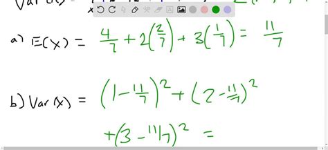 solved determine the mean and variance of the random variable in