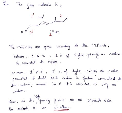 [solved] Please Answer The Following Determine Whether The Following Molecule Is An E Or Z