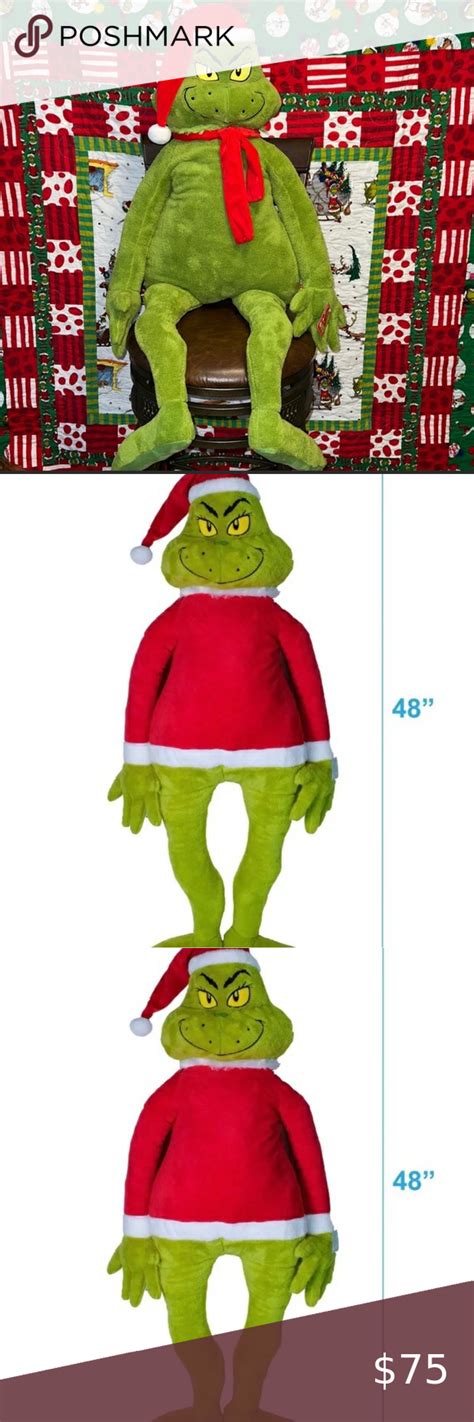 🎁the Classic Dr Seuss The Grinch Holiday Christmas Jumbo Plush 46” New
