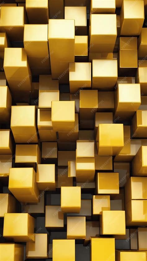 Premium Photo 3d Model Of A Yellow Cube Geometric Textures With