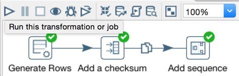 First Transformation And Job Pentaho Kettle Notes
