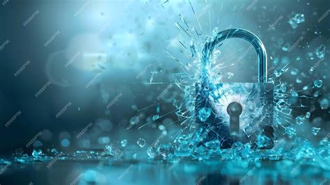 Premium Photo Digital Illustration Of Broken Padlock Signifying