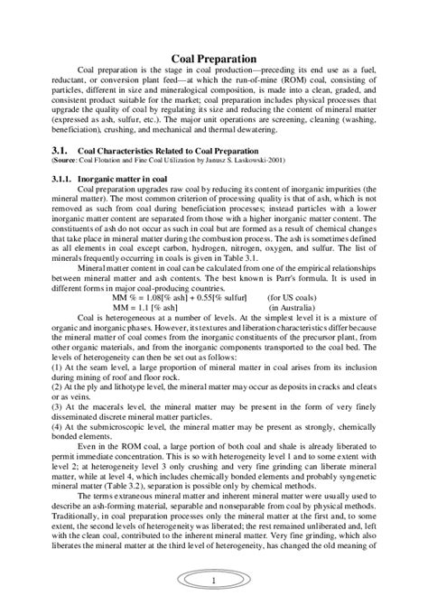 Pdf Coal Preparation