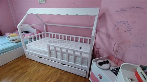 Детско легло тип къщичка Детско легло детско креватче Мебели за детска стая Свиленгра