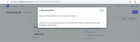 Item Barcode Table Permission Error · Issue 16047 · Frappeerpnext · Github