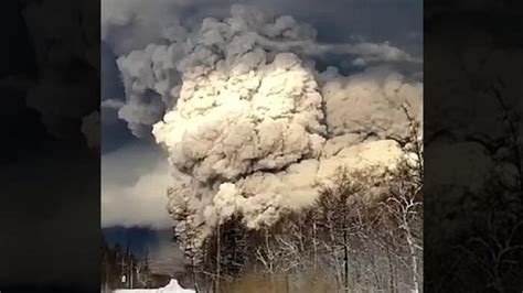 Dramatic Footage Shows Massive Russian Volcano Spewing Ash 12 Miles