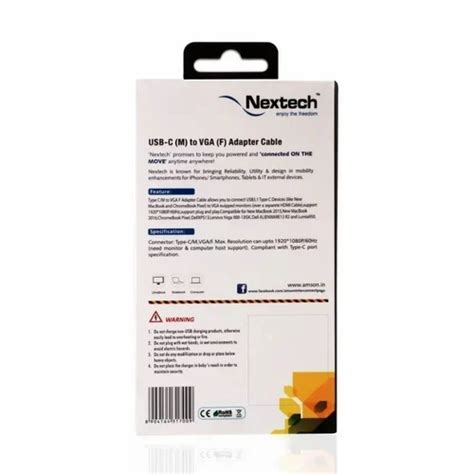 Nextech Usb C To Vga F Adapter Na C At Rs VGA Display Adapter In New Delhi ID