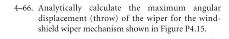 Solved 466 Analytically Calculate The Maximum Angular