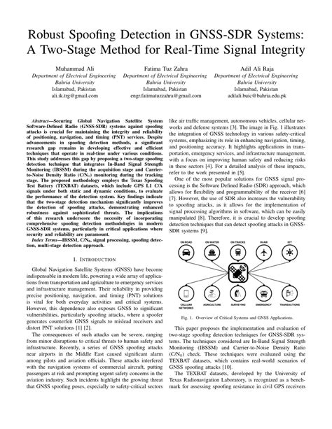 pdf robust spoofing detection in gnss sdr systems a two stage method