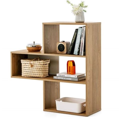 Convex Bookshelf 3 Shelf Open Bookcase Room Organizer With Anti Toppling Device 33 X 11 5 X