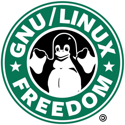 download free tux gnu controversy t shirt starbucks linux naming icon