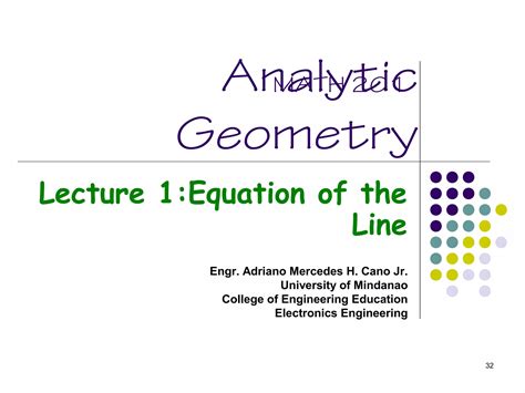 Analytic Geometry Lecture1 Ppt Geography Science