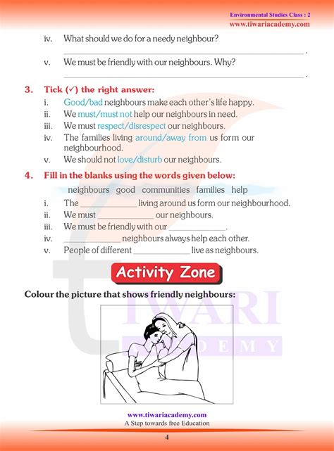 Ncert Solutions For Class 2 Evs Chapter 9 Our Neighbours