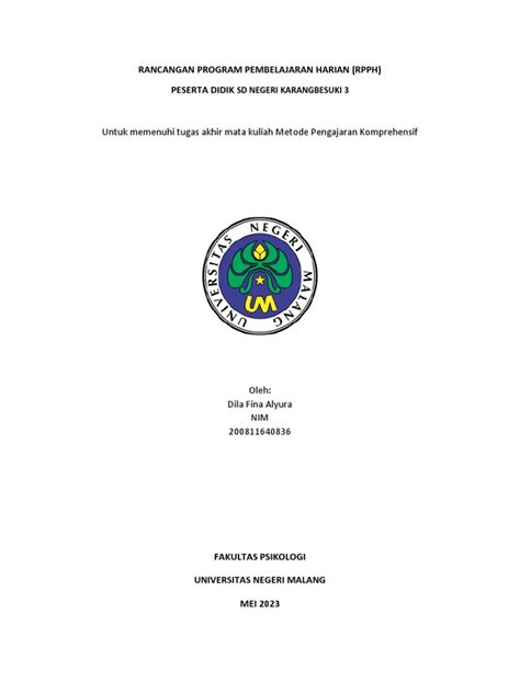 Rancangan Program Pembelajaran Pdf