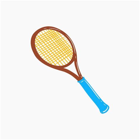 테니스 라켓 그림 프리미엄 벡터