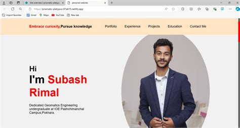 Subash Rimal On Linkedin Webdevelopment Html Css Personalwebsite Spatialanalysis