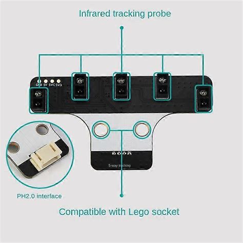 5 Way Tracking Sensor Smart Car Dedicated 5 Way Infrared Tracking Module Ph2 0 Fruugo Uk