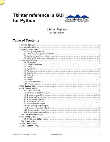 Tkinter Tutorial Python Pdf Download Insidenew
