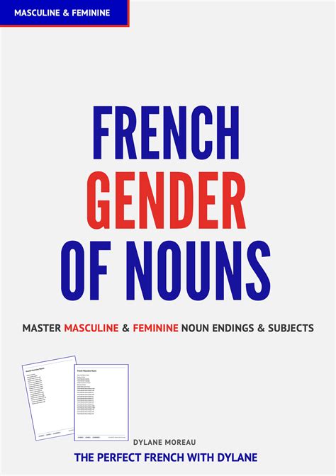 French Gender Of Nouns French Online Language Courses The Perfect French With Dylane