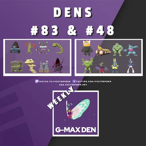 Autohosting Dens 83 And 48 [☆ Shiny] Butterfree Gmax On Victory Den → Details In Comments