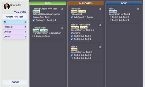 Github Nmewada Work Todo Todo App Where You Can Add Your Tasks And Subtasks You Can Update