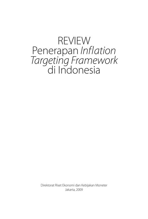 Solution Review Penerapan Inflation Targeting Framework Di Indonesia