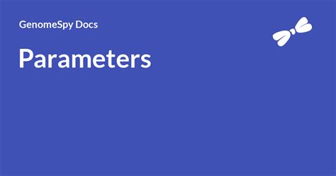 Parameters Genomespy Docs