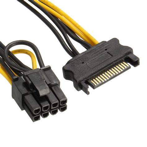 Sata 15 Pins To 8 Pin Pci E Socket Power Adapter Cable Lead Electronic Pro