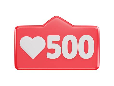 500 Social Media Love React Icon 3d Rendering Vector Illustration 21690023 Vector Art At Vecteezy