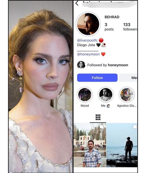 بالاترین لانا دل ری به صورت خیلی رندوم و با ۲۲ میلیون فالوور، یه پسر ایرانی رو فالو کرد