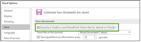 How To Disable Autosave In Office 365 Programs