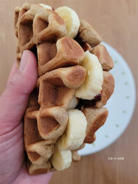 한살림 핫케이크 가루 와플 샌드 만들기 네이버 블로그