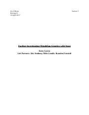 Yeast Lab Report Docx Dr OBrien Biology II 10 April 2017 Further Investigating Mendelian