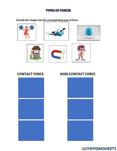 Types Of Forces — Fill In The Blanks Year 3 Cgp Plus Worksheets Library