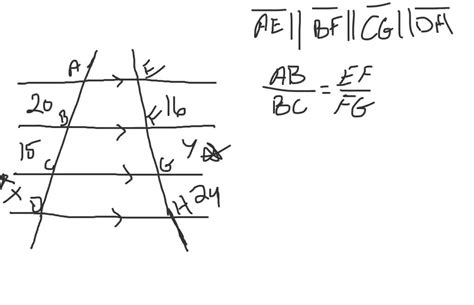 SOLVED Two Segments Are Divided Proportionally The First Segment Is Divided Into Lengths 20 15