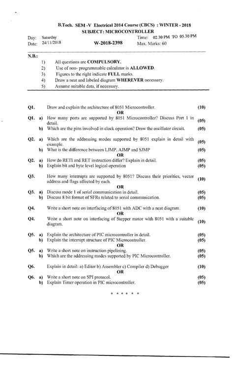 Micro Controller Questions S Electronic Devices Studocu