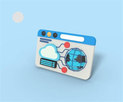 Premium Psd 3d Illustration Of Networking Cloud Server