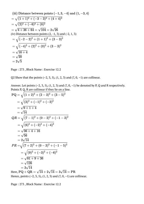 Ncert Solutions For Class 11 Maths Chapter 11 Introduction To Three Dimensional Geometry