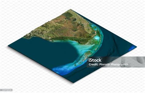 플로리다 미국의 3d 모델 아이소메트릭 맵 가상 지형 3d 인포그래픽 0명에 대한 스톡 사진 및 기타 이미지 0명 3차원 형태 강 Istock