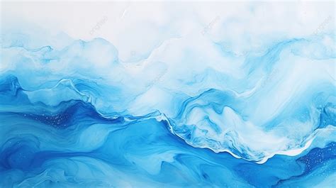 그림 페르시아 파란색과 흰색 잉크 물 바다 파도 대리석 질감이 튀는 페인트와 폭풍우가 치는 바다 창조적인 자연 추상 배경 오일