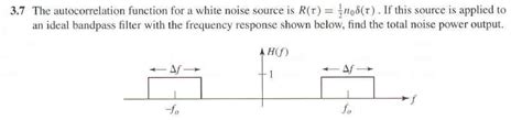 Solved 3 7 The Autocorrelation Function For A White Noise Chegg Com