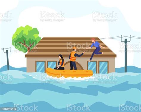 แนวคิดภาพประกอบภัยพิบัติน้ําท่วม ภาพประกอบสต็อก ดาวน์โหลดรูปภาพตอนนี้ น้ำท่วม การเปลี่ยน