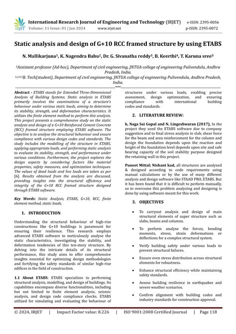 Static Analysis And Design Of G10 Rcc Framed Structure By Using Etabs
