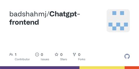 GitHub Badshahmj Chatgpt Frontend