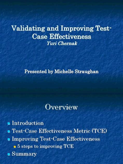 Test Case Effectiveness Pdf Software Testing Causality