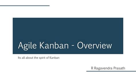Agile Kanban Overview Ppt