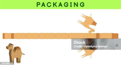 파티 호의 상자 다이 컷 낙타 디자인 과자 사탕 작은 선물 빵집 패키지 템플릿 어떤 목적을 위한 훌륭한 디자인 생일 베이비 샤워 피나타 벡터 스톡 일러스트레이션입니다 0명에
