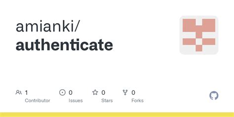 GitHub Amianki Authenticate