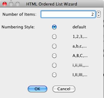 HTML Ordered List